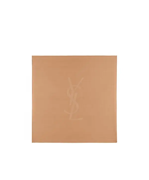 Saint Laurent Cassandre Square Scarf - Camel