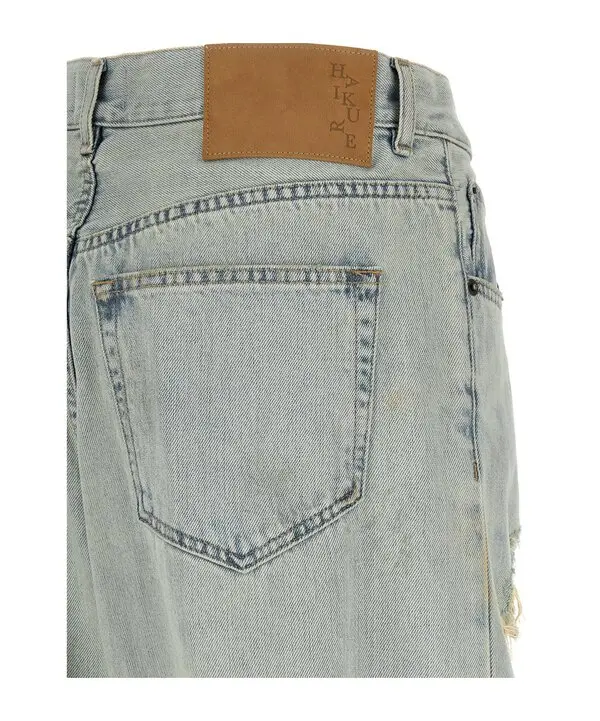 HAIKURE Bonnie Frayed Wide-leg Jeans