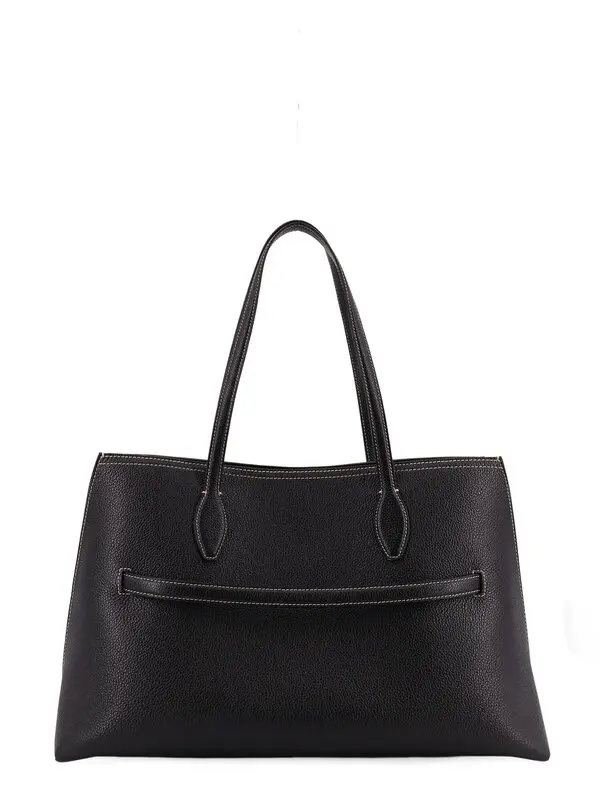 TOTEME Logo Detailed Strap Shoulder Bag - Black