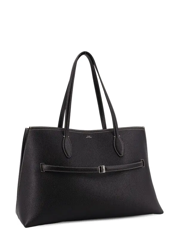 TOTEME Logo Detailed Strap Shoulder Bag - Black