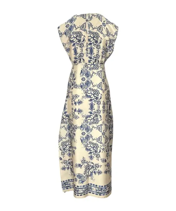 Liu Jo Sleeveless V-neck Maxi Dress With All-over Print