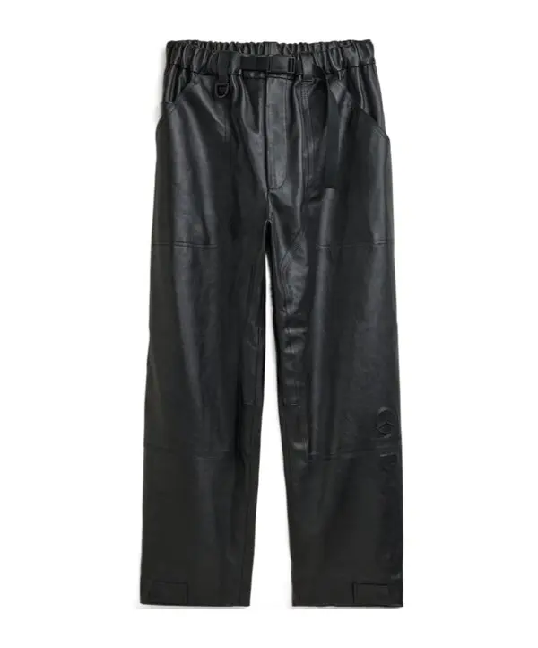 Y3 Mercedes-amg Petronas Leather Wide-leg Pants