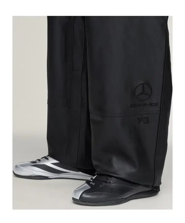 Y3 Mercedes-amg Petronas Leather Wide-leg Pants