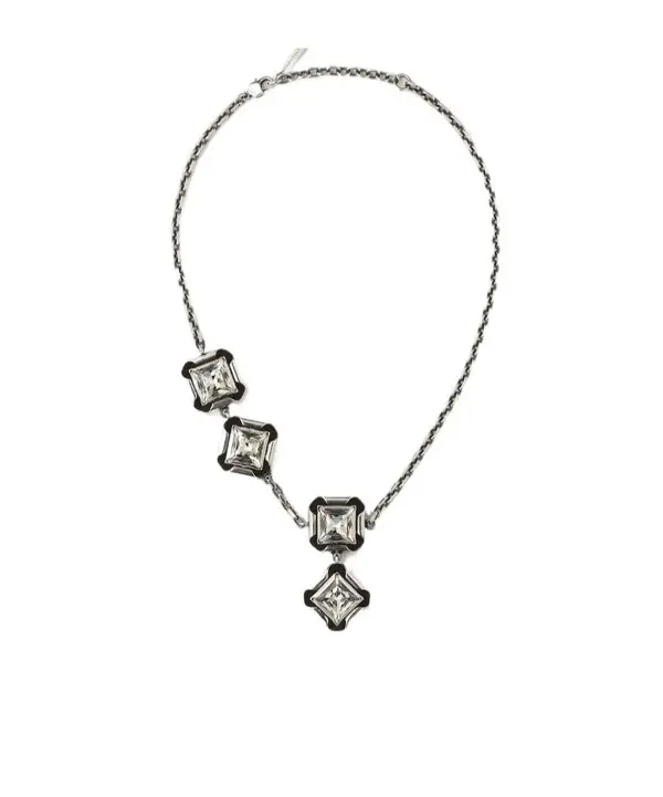 Givenchy Crystal Pendant Necklace - Gray