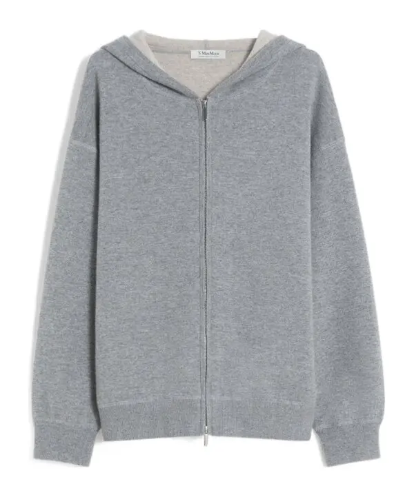 Max Mara Smmquiete Hooded Zip-up Cardigan - Medium Gray