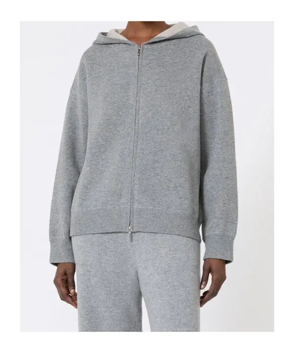 Max Mara Smmquiete Hooded Zip-up Cardigan - Medium Gray
