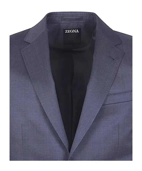 Zegna Single-breasted Suit Set - Blue