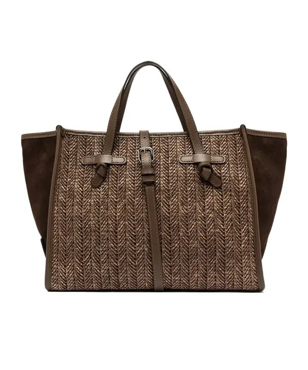 GIANNI CHIARINI 32 Miss Marcella Woven Tote Bag - Green