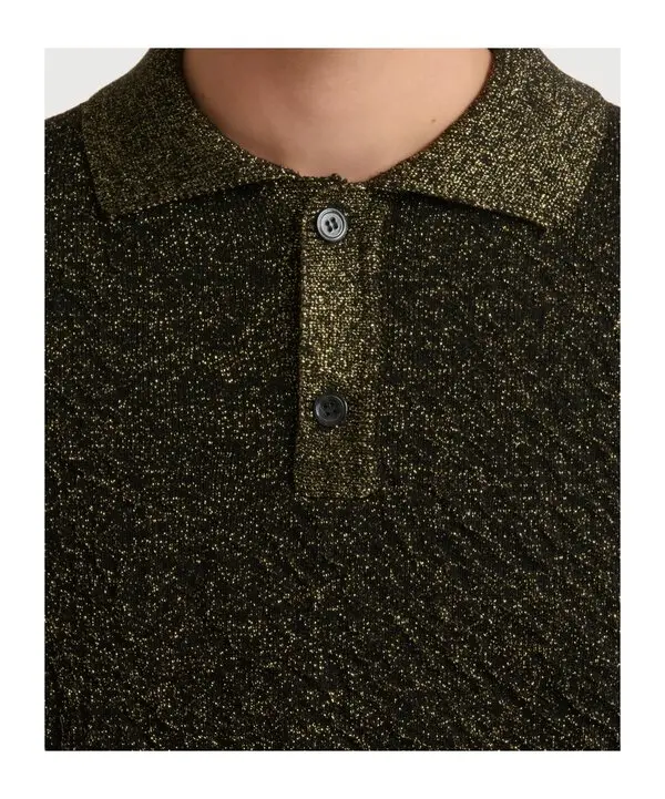 Marni Wool Polo Jumper With Lurex Detailing