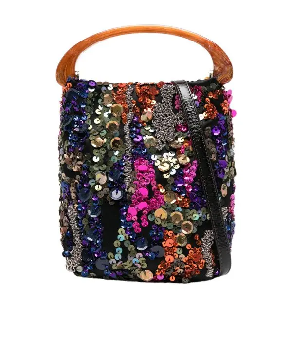 Dries Van Noten Embroidered Handbag - Black