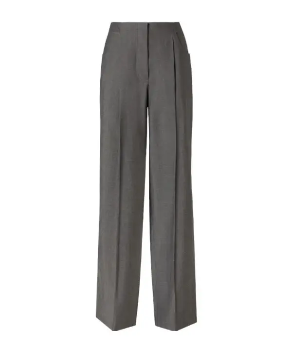 Fendi Wide-leg Pleated Trousers - Grey