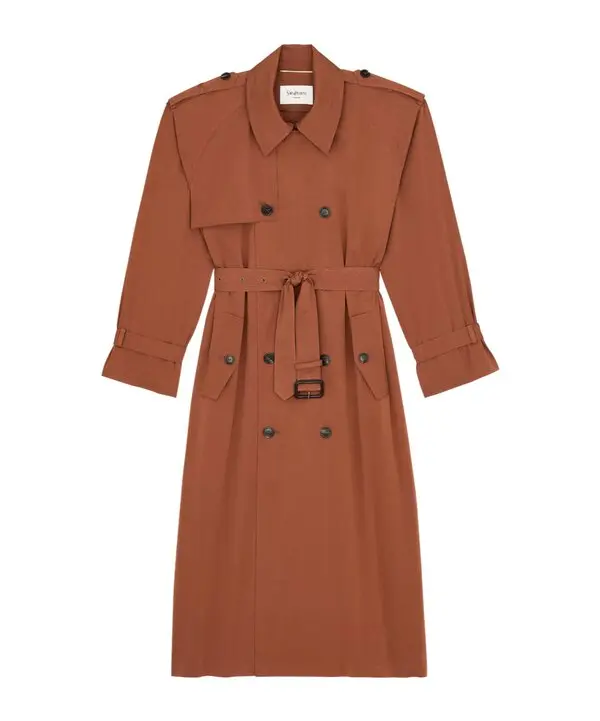 Saint Laurent Double-breasted Trench Coat - No