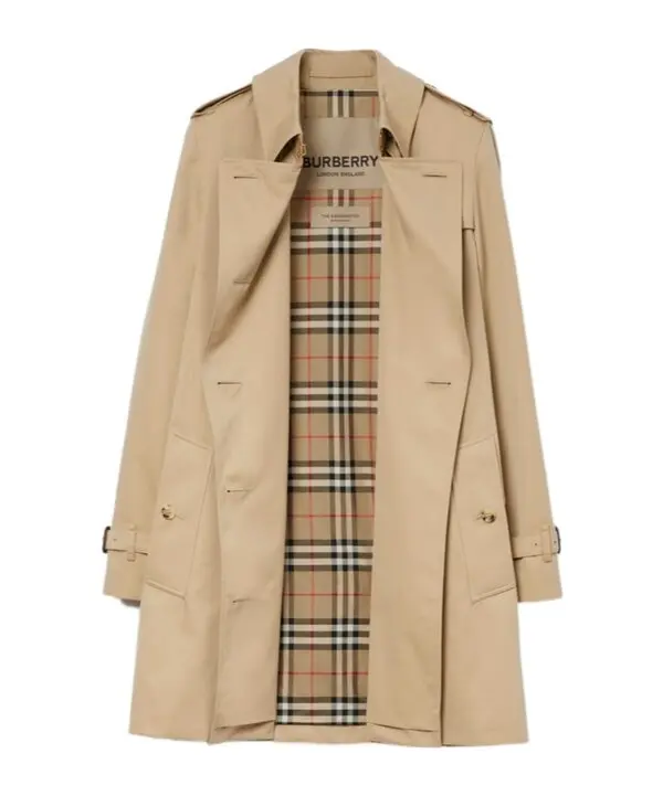 Burberry Double Breasted Belted Coat