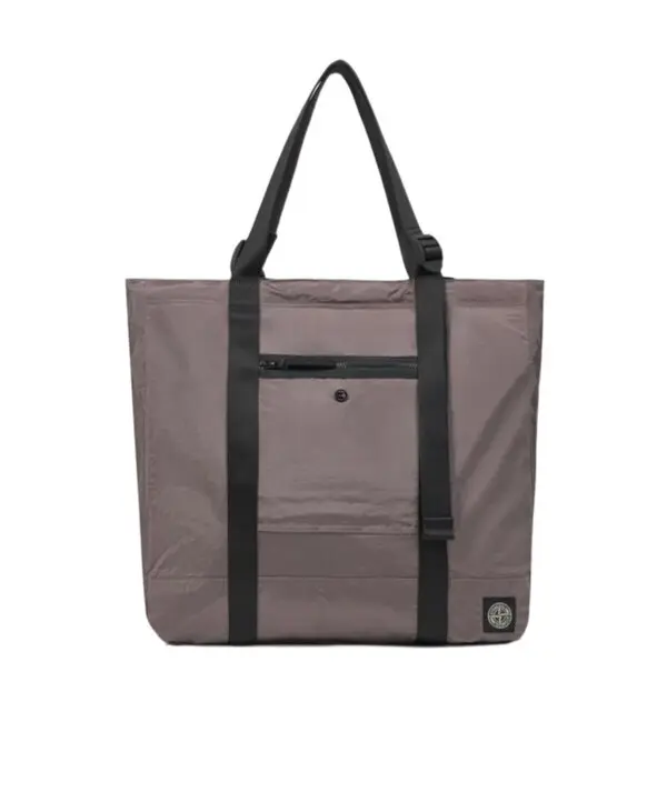 Stone Island Nylon Shopping Tote Bag - Purple-gray
