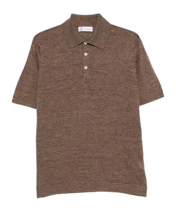 Brunello Cucinelli Slub Knit Polo Shirt