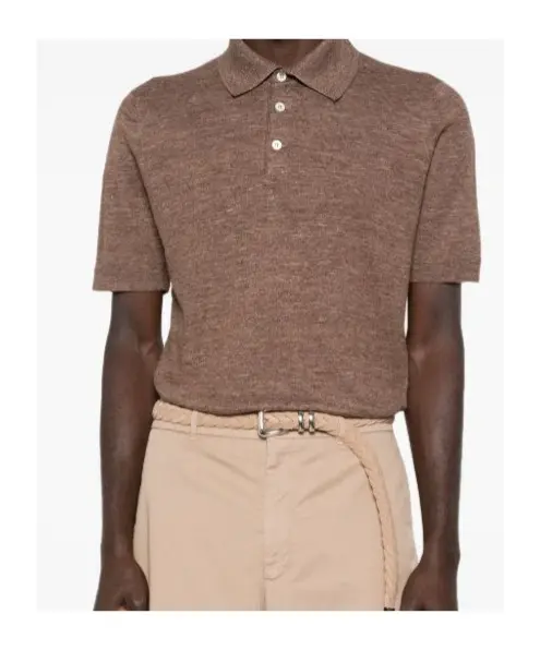 Brunello Cucinelli Slub Knit Polo Shirt