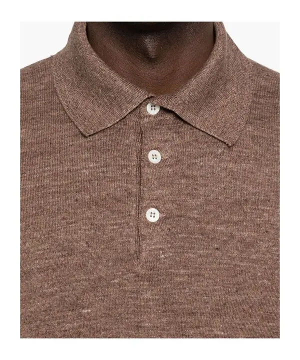 Brunello Cucinelli Slub Knit Polo Shirt