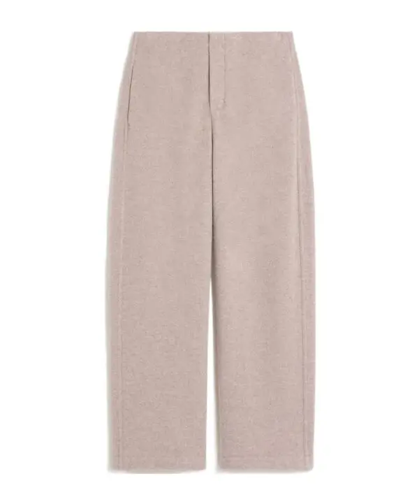 Max Mara Cashmere And Wool Blend Trousers - Beige