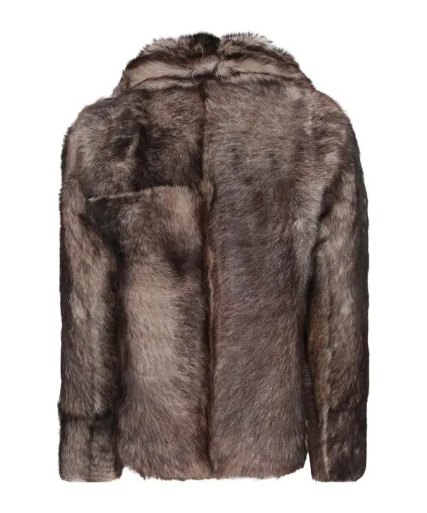 YVES SALOMON Wide Lapel Sheepskin Coat