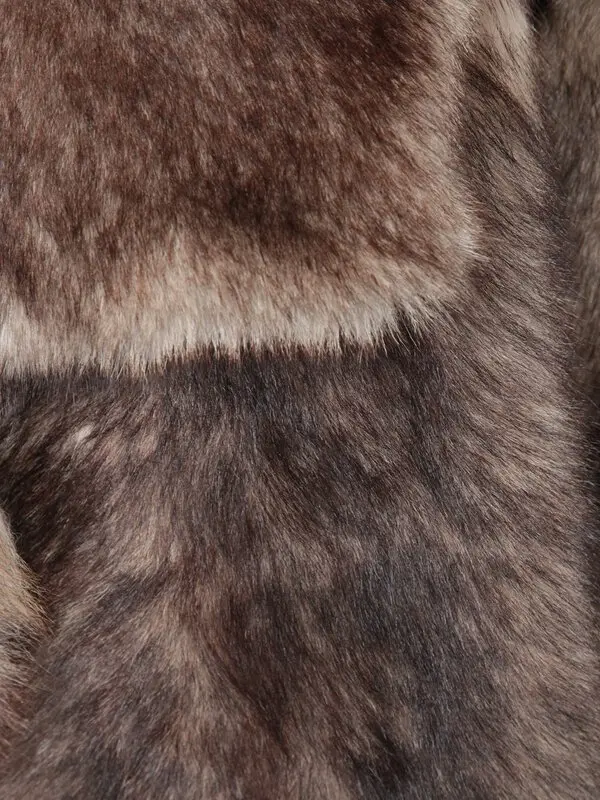 YVES SALOMON Wide Lapel Sheepskin Coat