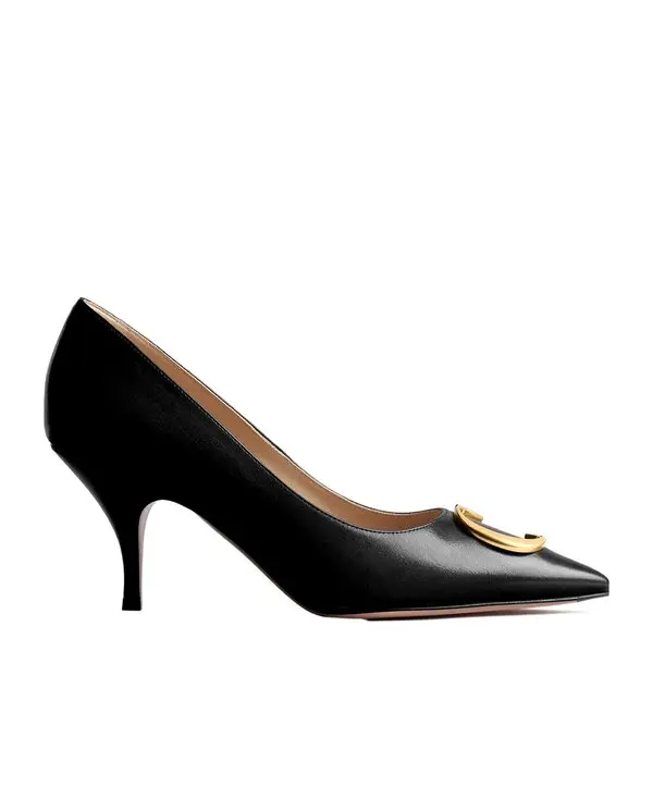 Dior Cd" Embellished Leather Pointed-toe High Heels