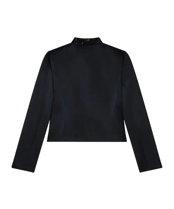 Giorgio Armani Mandarin Collar Jacket With Rhinestone Embellishments - Patterned
