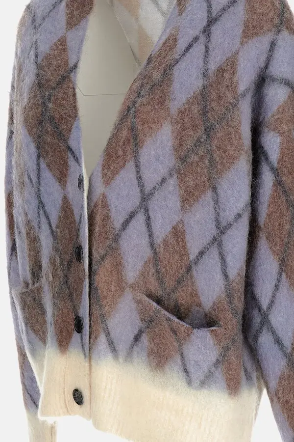 Acne Studios Argyle Pattern Cardigan - Aft