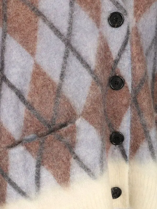 Acne Studios Argyle Pattern Cardigan - Aft