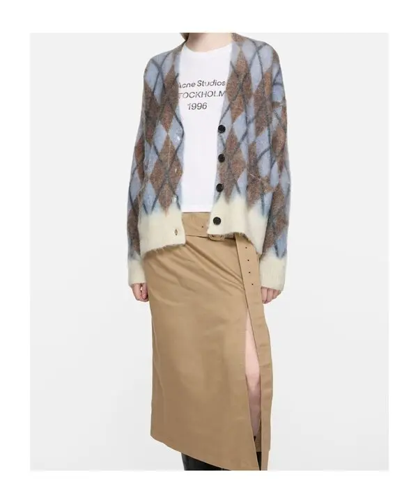 Acne Studios Argyle Pattern Cardigan - Multicolor