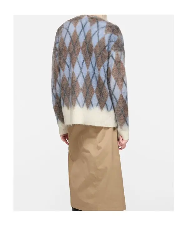 Acne Studios Argyle Pattern Cardigan - Multicolor