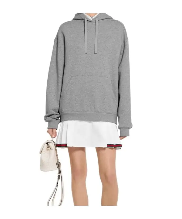 Gucci Layered Drawstring Sweatshirt With Pleated Insert