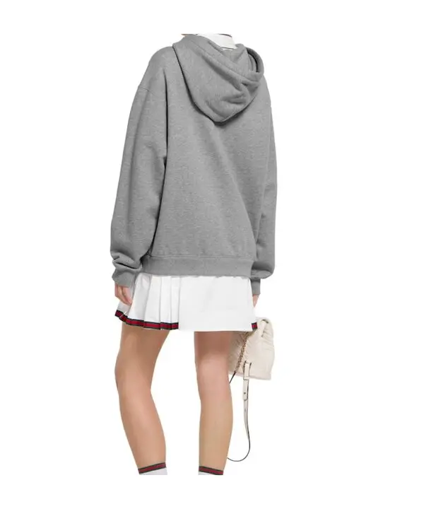Gucci Layered Drawstring Sweatshirt With Pleated Insert
