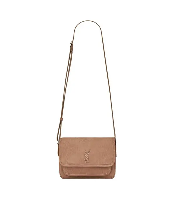 Saint Laurent Niki Foldover Top Small Messenger Bag - Brown
