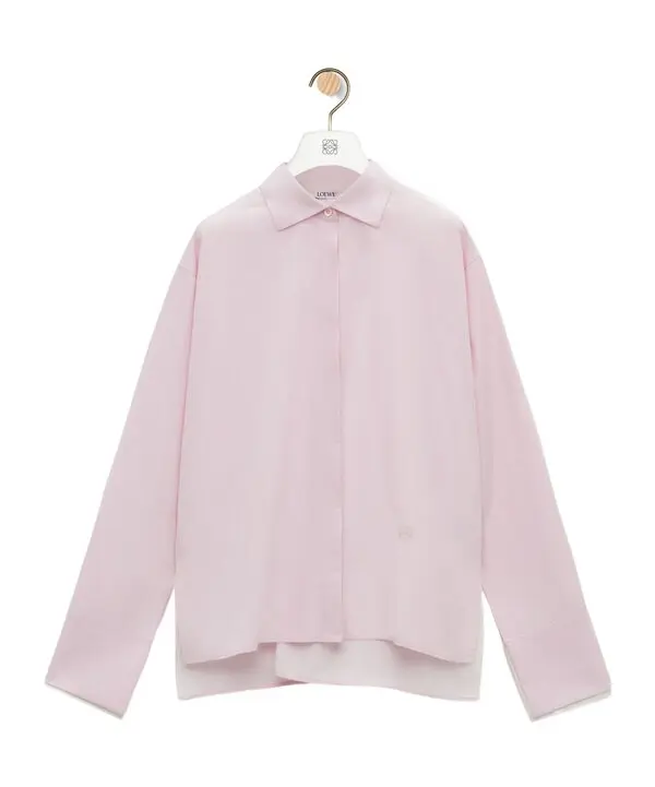 Loewe Concealed Fastened Shirt With Contrasting Cuffs And Back - Baby Light Pink