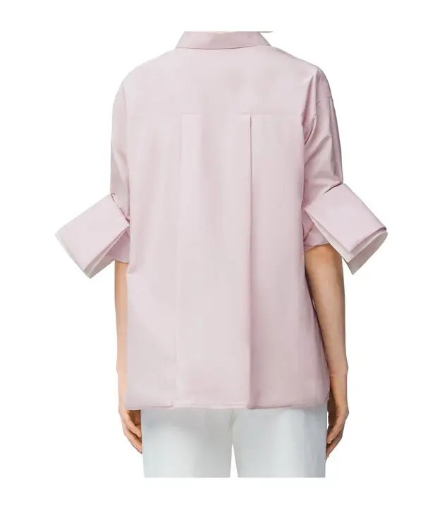 Loewe Concealed Fastened Shirt With Contrasting Cuffs And Back