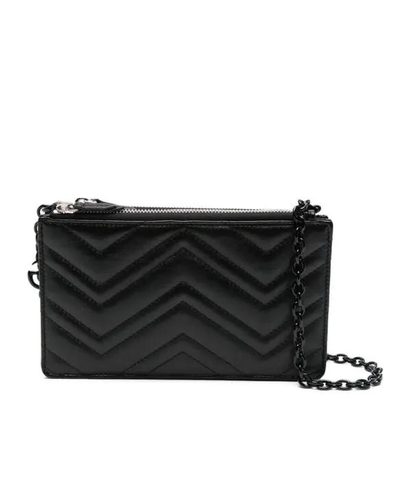 Gucci Mini Gg Marmont Shoulder Bag - Black