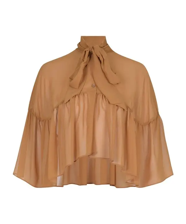 Max Mara Cape Shirt With Neck Tie
