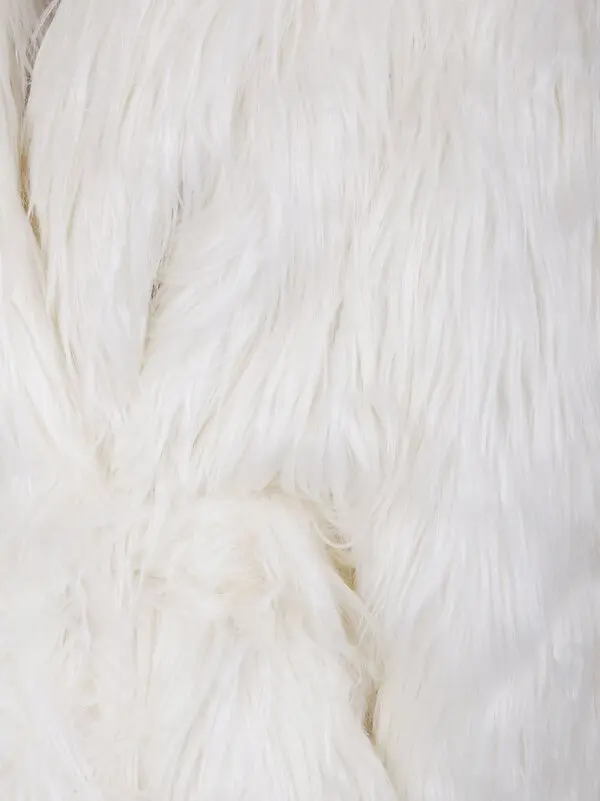 ENTIRE STUDIOS Long-sleeved Faux Fur Coat - White