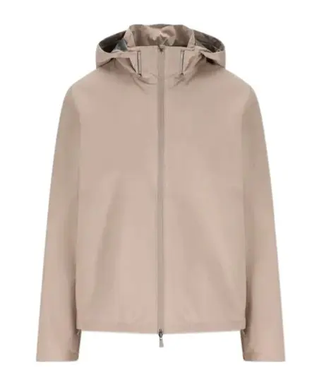 Herno Zip-up Hooded Jacket - Nude