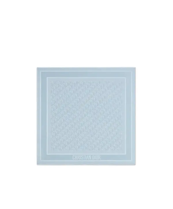 Dior Oblique Natte 70 Square Scarf - Sky-blue