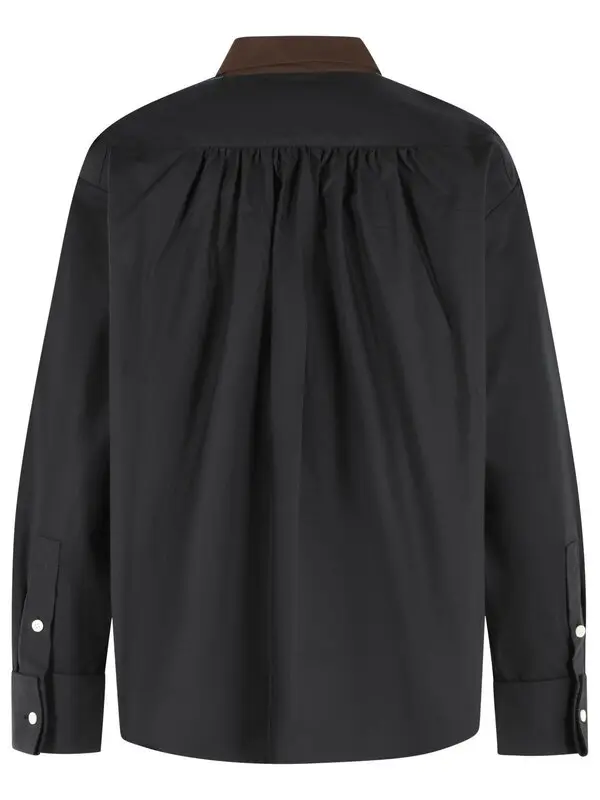 Marni Contrast Bib Insert Poplin Shirt