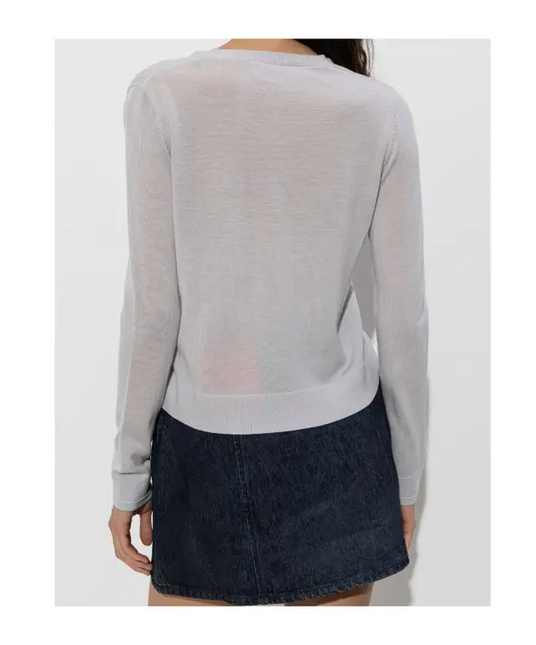 DIESEL® M-alima V-neck Knitted Cardigan - Grey