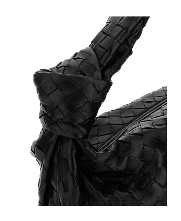 Bottega Veneta Jodie Intrecciato Small Shoulder Bag - Black
