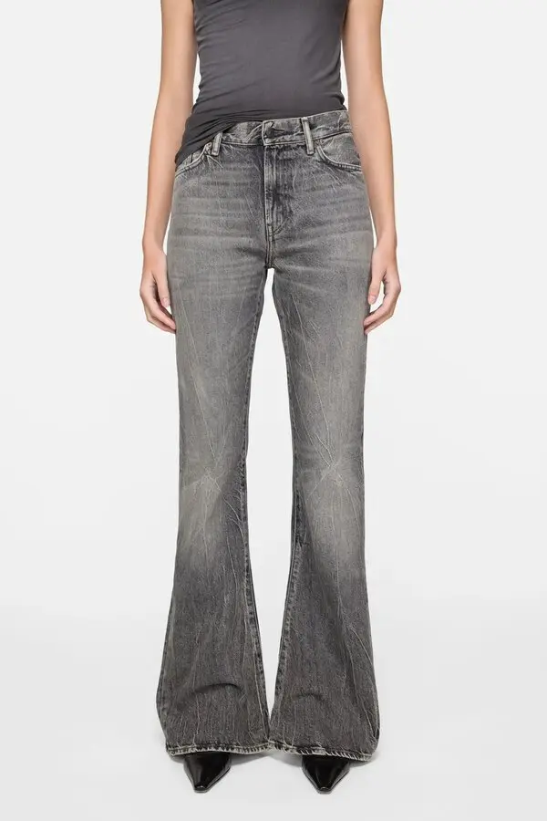 Acne Studios High-waisted Flared Jeans - Gray
