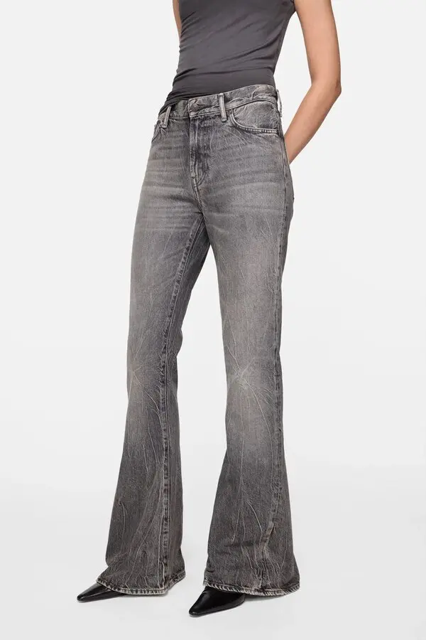 Acne Studios High-waisted Flared Jeans - Gray