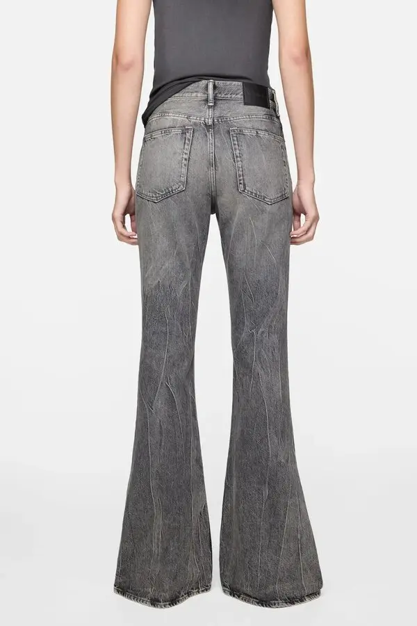 Acne Studios High-waisted Flared Jeans - Gray