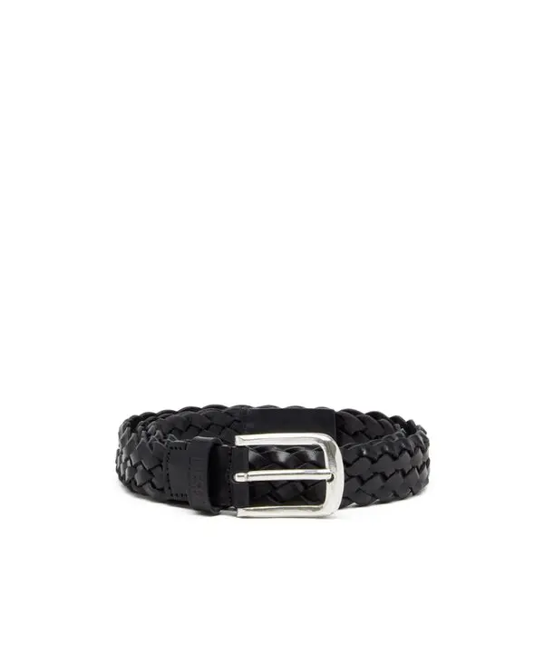 DIESEL® Braided Leather Belt - Black