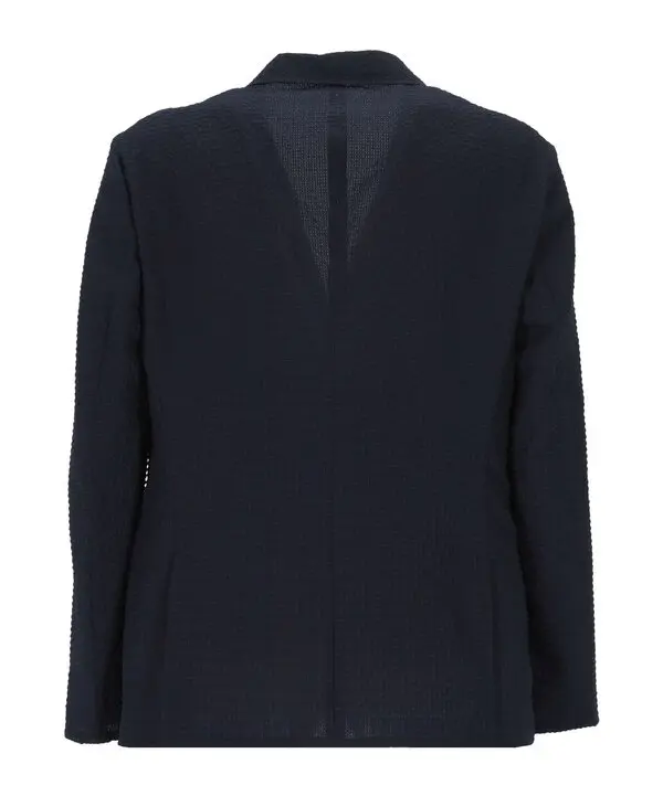Emporio Armani Single-breasted Seersucker Blazer