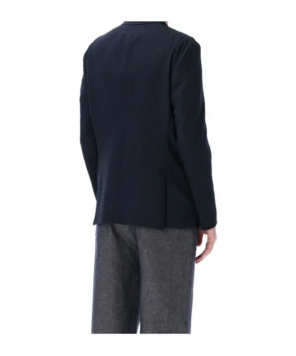 Emporio Armani Single-breasted Seersucker Blazer