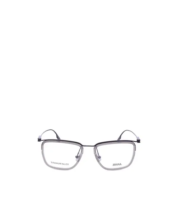 Zegna Rectangular Eyeglasses - White